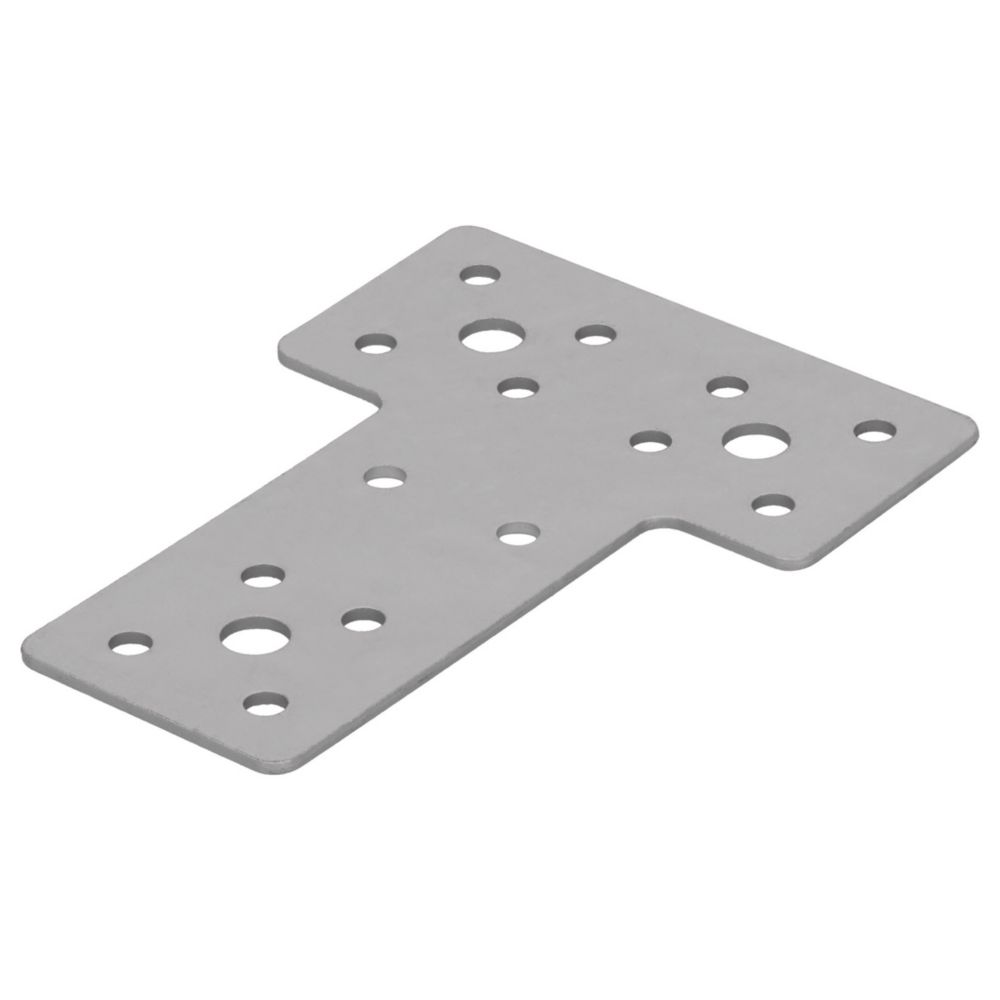 Magnodur Tee Plates Silver 106mm x 40mm x 80mm 10 Pack - Screwfix