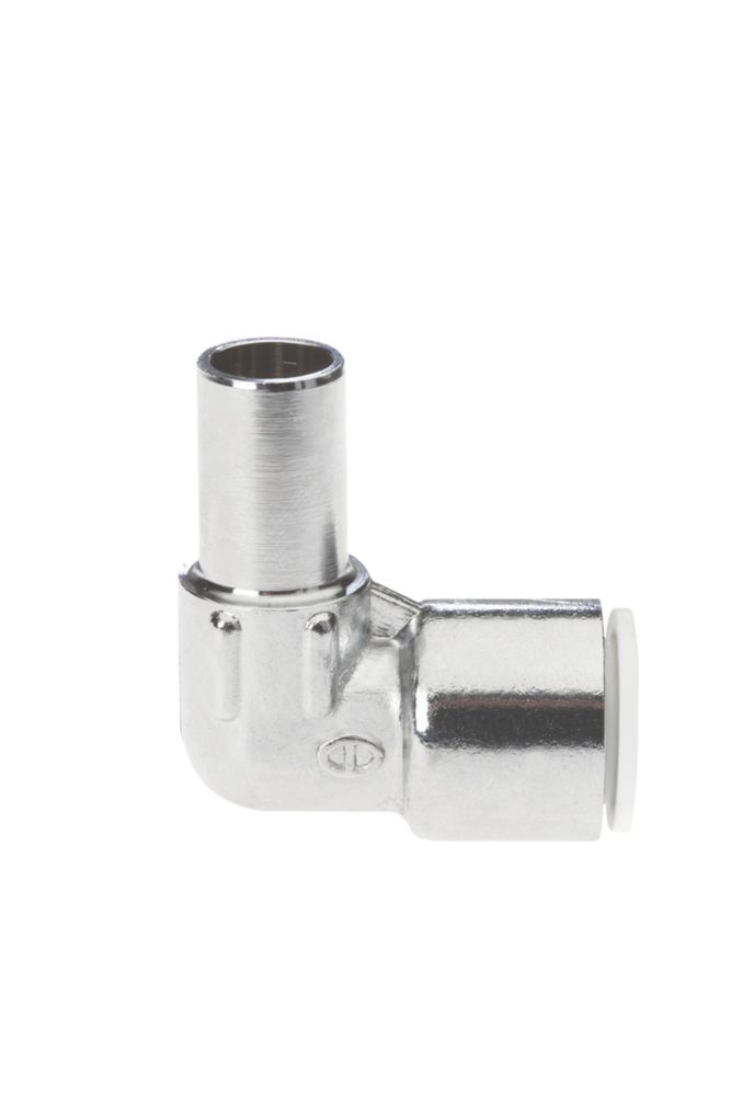 Drayton Compression Equal 90° TRV Adaptor Elbow 15mm | Pipe Fittings | Screwfix.com