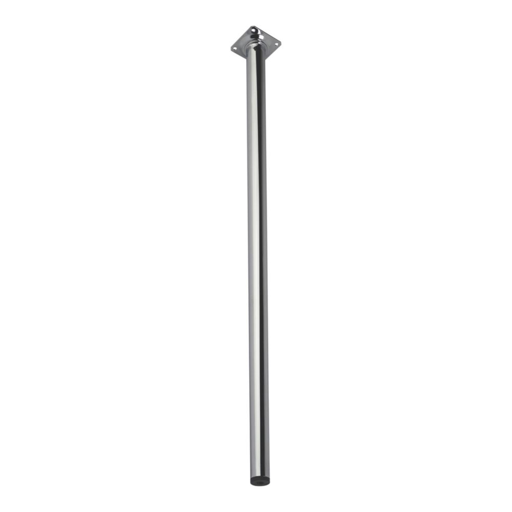 Essentials High Table Leg Silver 800mm - Screwfix