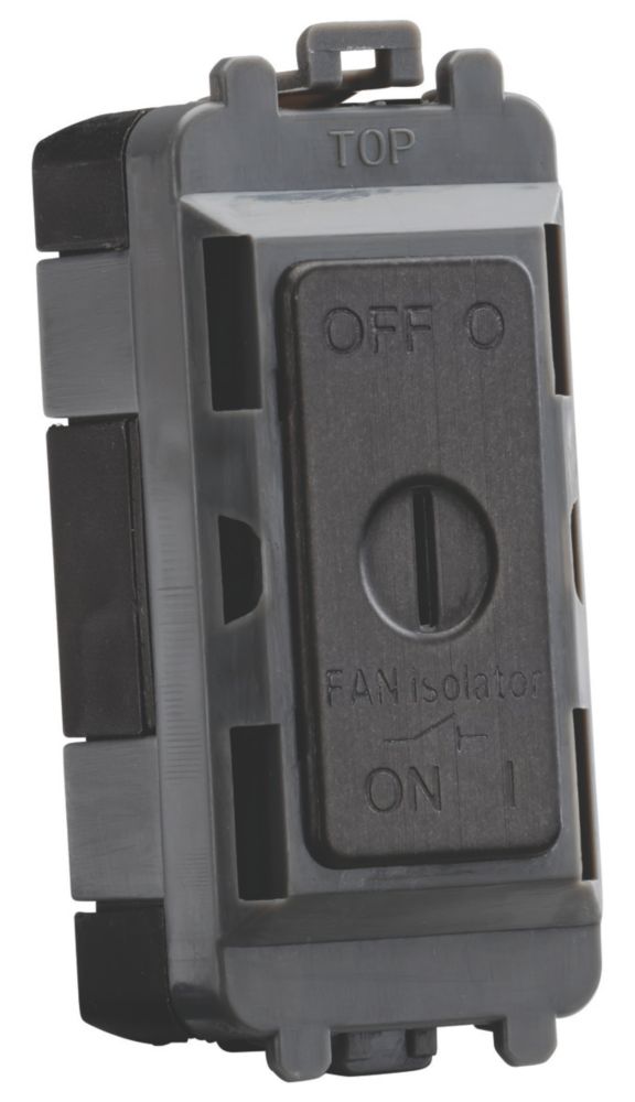 Knightsbridge Key Operated 10A Grid 3-Pole Fan Isolator Switch Smoked ...