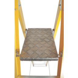 Lyte Fibreglass 3.16m 12 Step Platform Step Ladder With Handrail - Screwfix