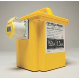 Carroll & Meynell 1500VA Intermittent Step-Down Isolation Transformer ...