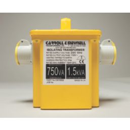 Carroll & Meynell 1500VA Intermittent Step-Down Isolation Transformer ...