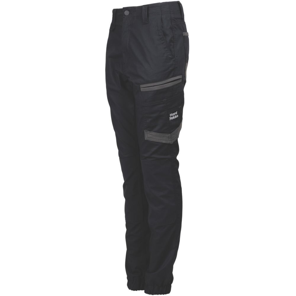 Hard Yakka Raptor Cuff Women's Trousers Black Size 12 30" L | Work ...