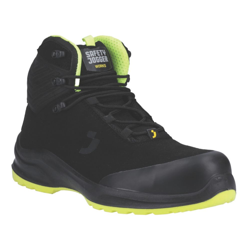 Safety Jogger Modulo S3S Mid Size 9 Black Water-Resistant Safety Boots ...