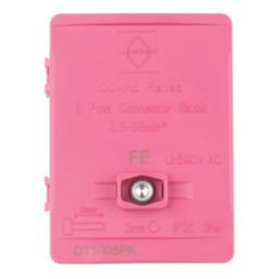 Lewden 100A 5-Way 2.5-35mm² Connector Block Pink - Screwfix