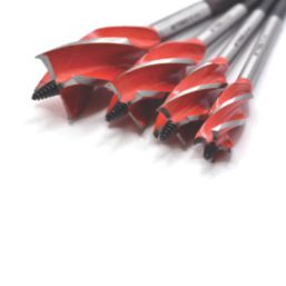 Armeg Wood Beaver Hex Shank 4-Flute Auger Wood Drill Bit Set 4 Pieces ...