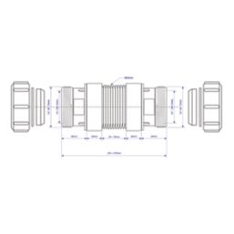 McAlpine Miniflex-1 Flexible Connector White 32mm x 125-175mm - Screwfix
