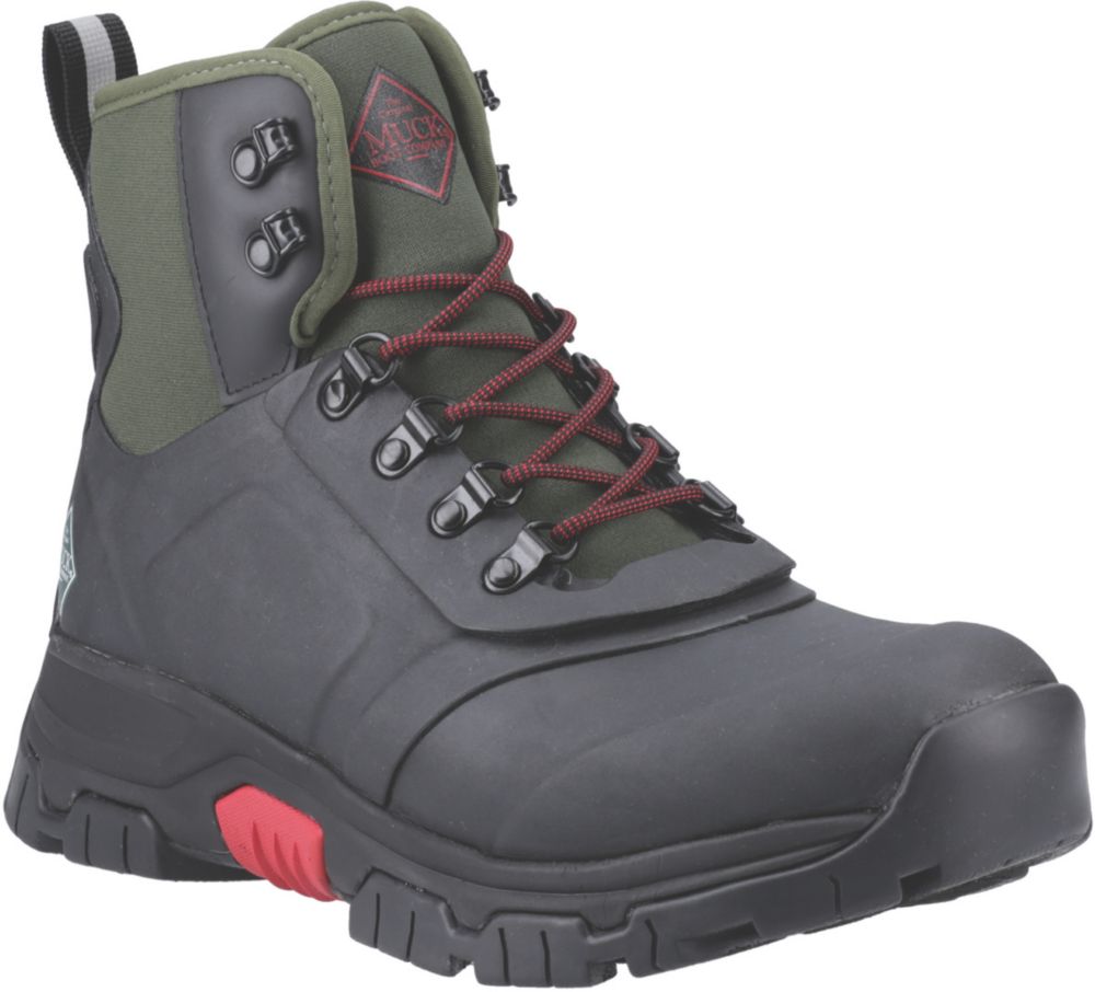 Muck Boots Apex Size 12 Black Waterproof Non Safety Work Boots - Screwfix