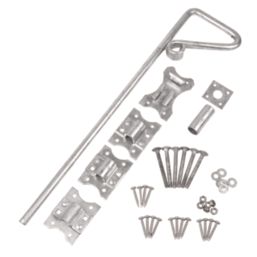 GateMate Heavy Duty Ornamental Drop Bolt Silver 600mm - Screwfix