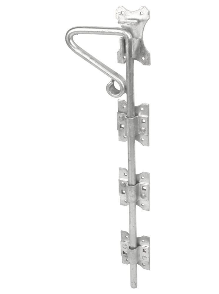 GateMate Heavy Duty Ornamental Drop Bolt Silver 600mm - Screwfix