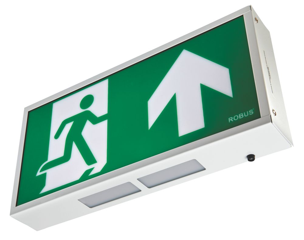 Robus Maintained or Non-Maintained Emergency LED Exit Box with Up Arrow ...