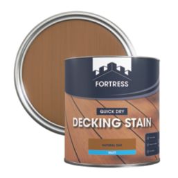 Fortress 2.5Ltr Natural Oak Anti Slip Decking Stain - Screwfix