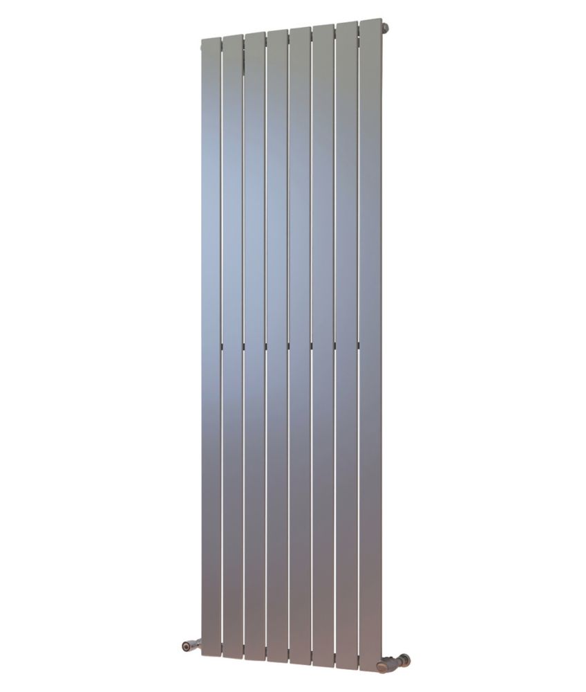 Ximax 1800mm x 595mm 3901BTU Silver Vertical Designer Radiator - Screwfix
