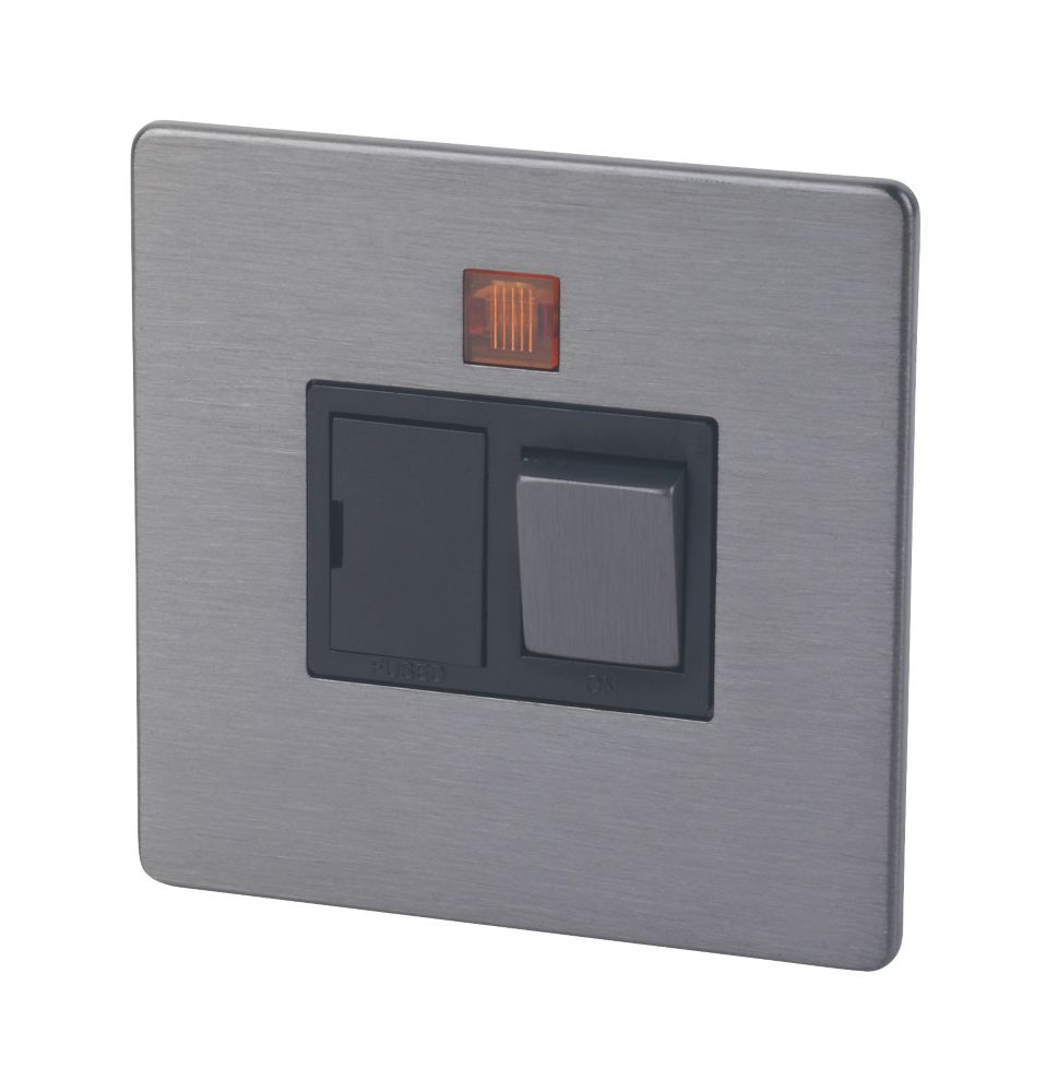 LAP 13A Switched Fused Spur with Neon Slate-Effect with Black Inserts ...