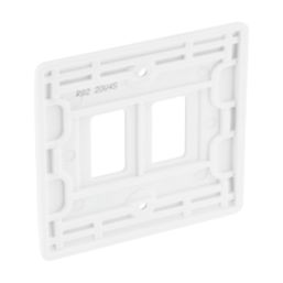 British General Nexus Grid 2-Module Grid Faceplate White - Screwfix