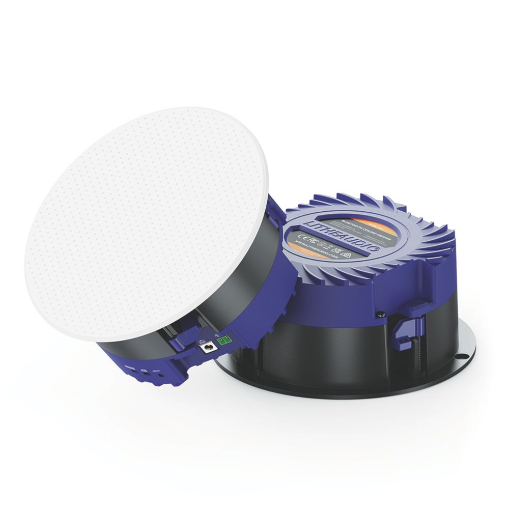 Lithe Audio 7" 25W RMS Wired or Wireless Bluetooth Ceiling Speaker Kit ...