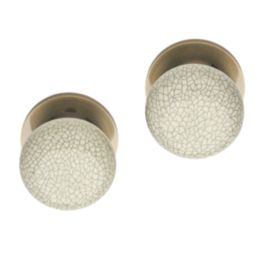 Designer Levers Door Knob 60mm Pair Crackled Cream - Screwfix