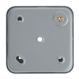 Contactum Metal Clad 2-Module Modular Faceplate Grey - Screwfix