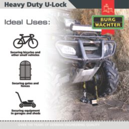 Burg-Wachter Heavy Duty D Padlock 9.7cm x 10cm - Screwfix