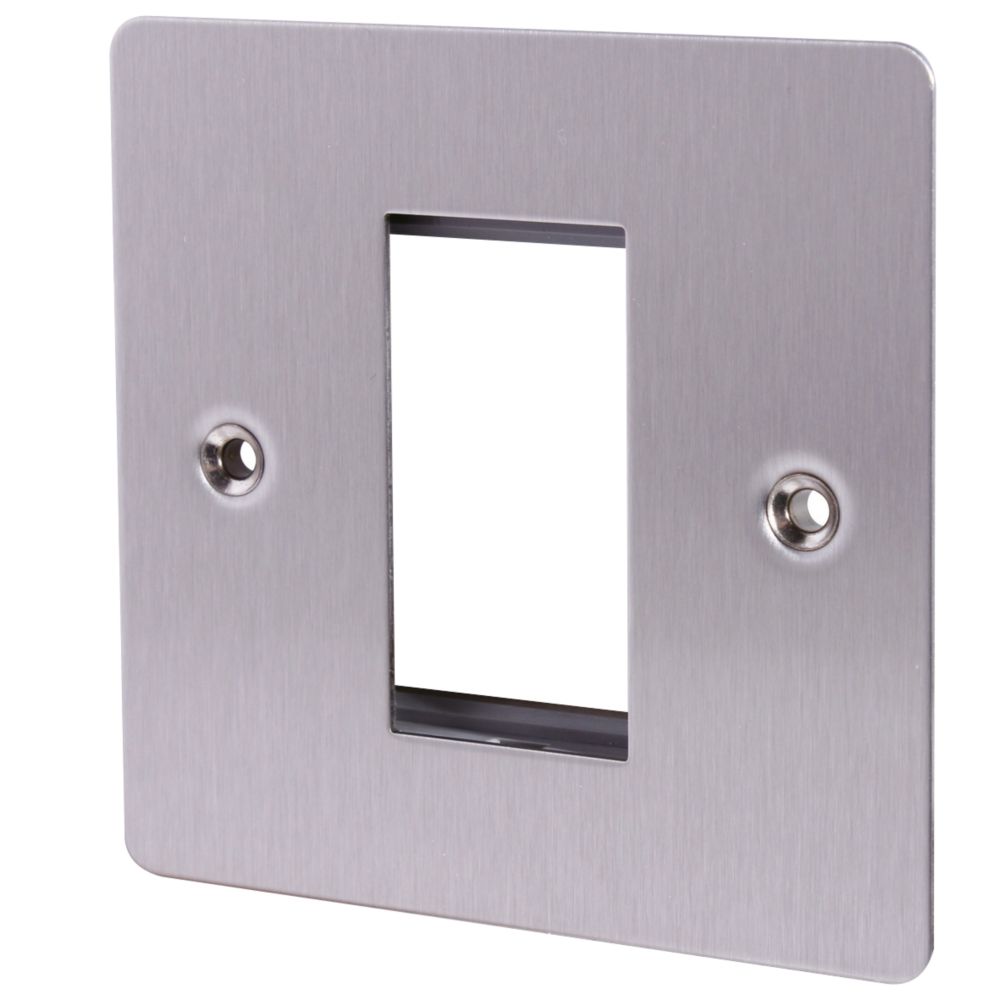 LAP 1-Module Modular Faceplate Brushed Stainless Steel | Front Plates ...