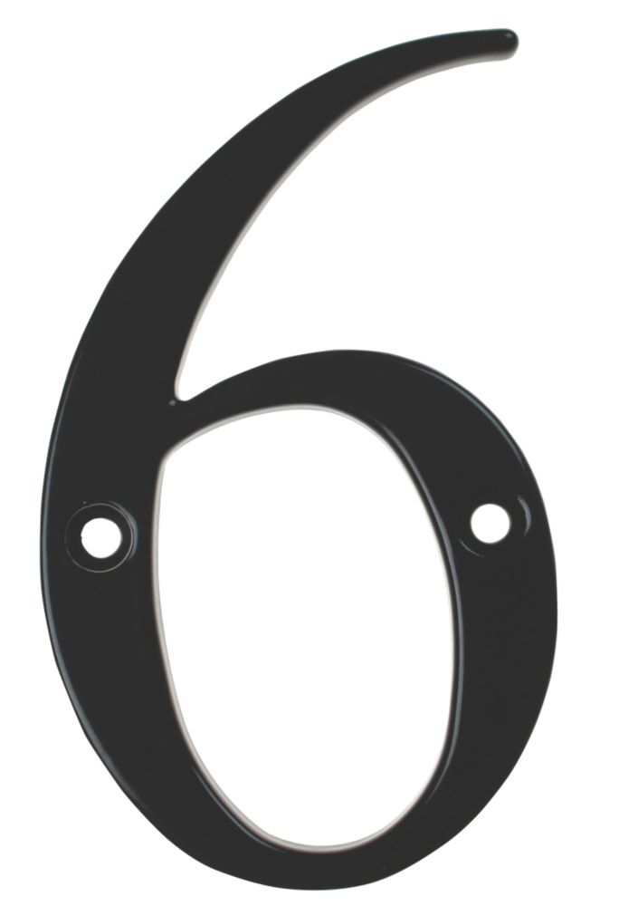 Fab & Fix Door Numeral 6, 9 Black 80mm | House Numbers | Screwfix.com
