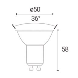 4lite GU10 White LED Smart Light Bulb 5.5W 350lm 4 Pack - Screwfix
