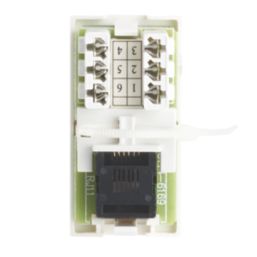 Contactum Media Modular RJ11 Telephone / Data Socket White - Screwfix