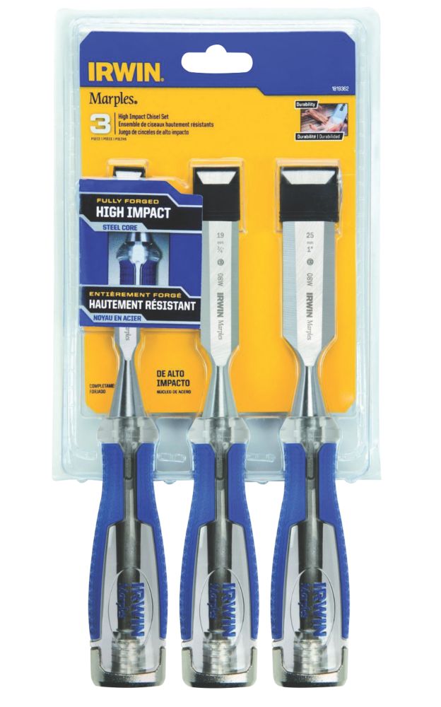 Irwin Marples M750 Chisel Set 3Pcs | Wood Chisels | Screwfix.com