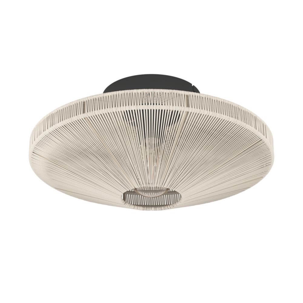 Eglo Midsumer Ceiling Light Black/Cream - Screwfix