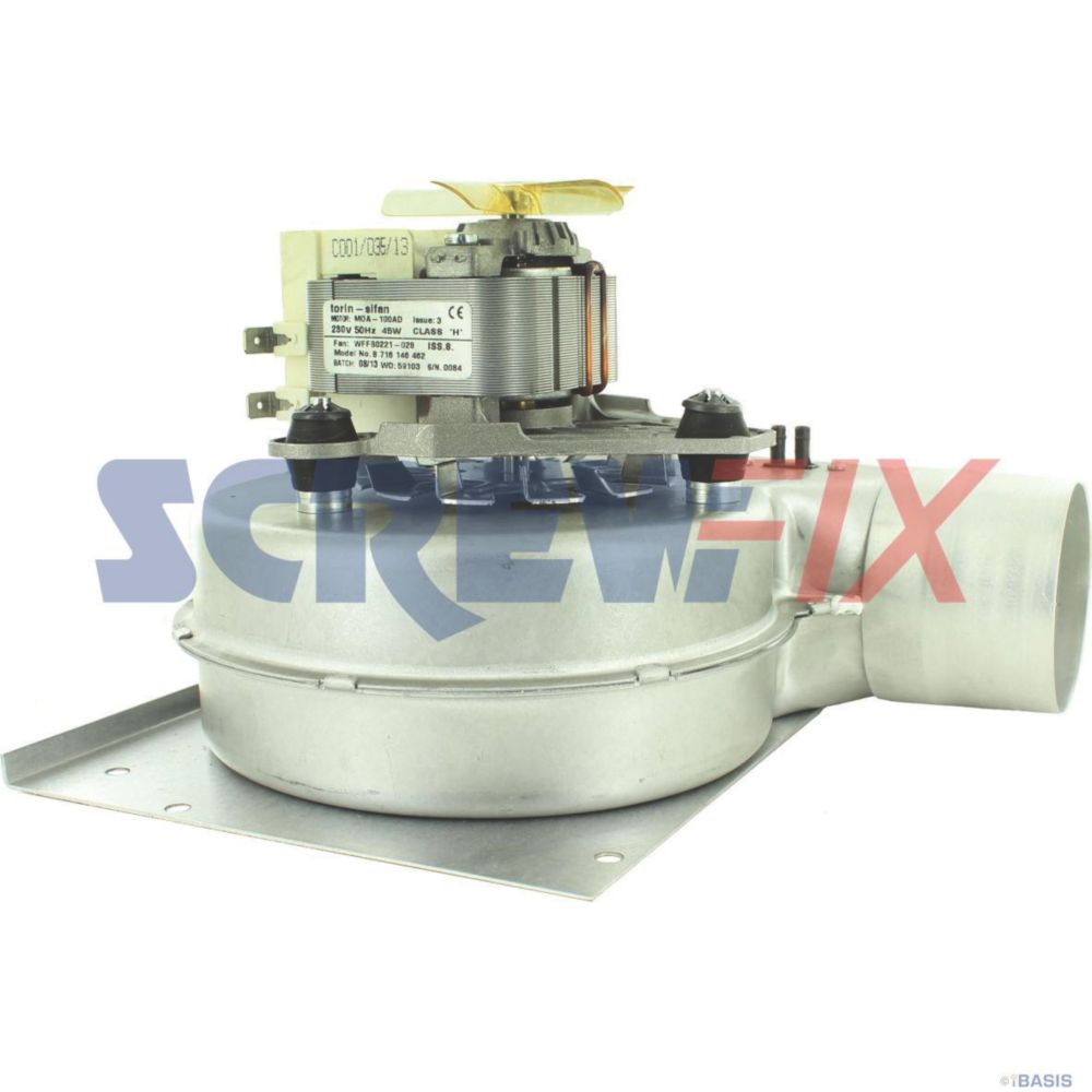Worcester Bosch 87161207380 FAN & MOUNT PLATE ASSEMBLY - Screwfix