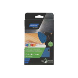 Norton A203F 80 Grit 11 Hole Punched Multi Material Sanding Sheets 100mm x 150mm 5 Pack Screwfix