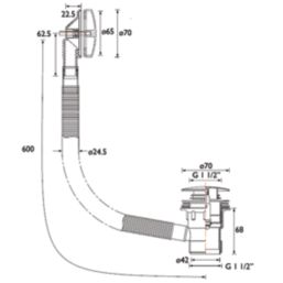 Bristan Clicker Waste Gun Metal Grey - Screwfix