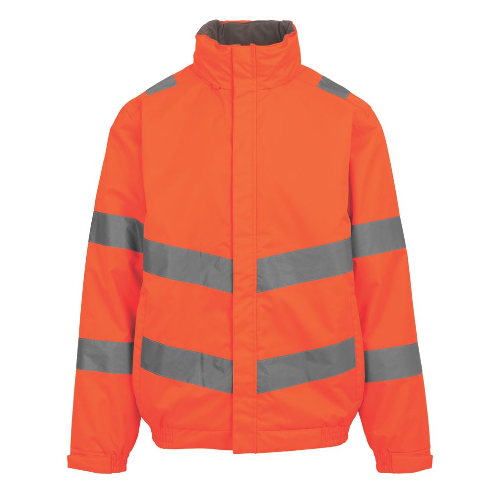 Regatta Dover Hi-Vis Jacket Orange 3X Large 50" Chest - Screwfix