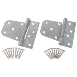 GateMate Matt Silver Straight Heavy Duty Offset Hinges 114mm x 3 1/2" x ...