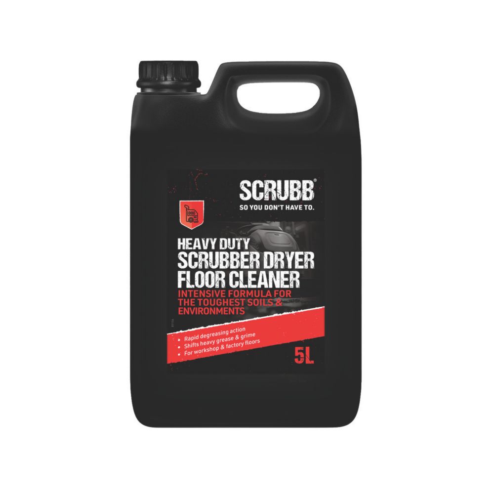 Scrubb Heavy Duty Scrubber Dryer Detergent Floor Cleaner 5Ltr - Screwfix