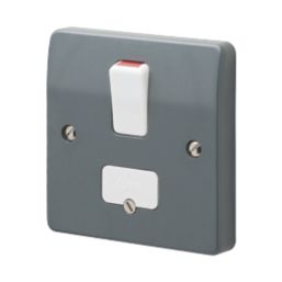 MK Logic Plus 13A Switched Fused Spur Graphite with White Inserts ...