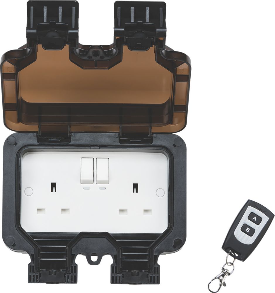 Knightsbridge OP9R IP66 13A 2-Gang SP Weatherproof Outdoor Switched ... Knightsbridge OP9R IP66 13A 2-Gang SP Weatherproof Outdoor Switched ...