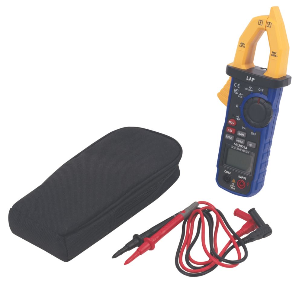 Refurb LAP AC Digital Clamp Meter 600A - Screwfix