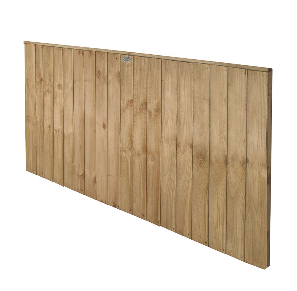 Forest Vertical Board Closeboard Fence Panels Natural Timber 6' x 3 ...