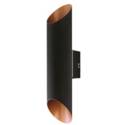 Eglo Agolada Outdoor LED Up/Down Wall Light Black/Copper 7W 660lm ...