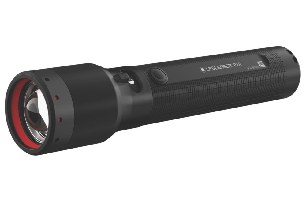 LEDlenser P7R Rechargeable LED Torch Black 2000lm - Screwfix