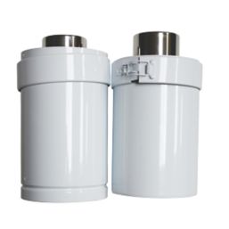 Grant White Adjustable Balanced Flue Extension 150mm x 275-450mm - Screwfix