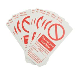 Scaffold Prohibition Tag Inserts 10 Pack - Screwfix