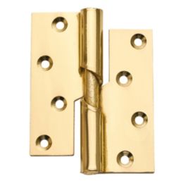 Smith & Locke Polished Brass Rising Butt Hinges 100mm x 84mm 2 Pack ...