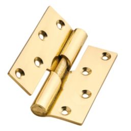 Smith & Locke Polished Brass Rising Butt Hinges 100mm x 84mm 2 Pack ...