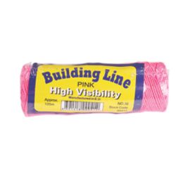 Tayler Tools High Visibility Builders Line Pink 105m - Screwfix