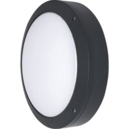 Luceco Atlas Outdoor Round LED Clear Cowl Bulkhead Black 12/19W 1250 ...