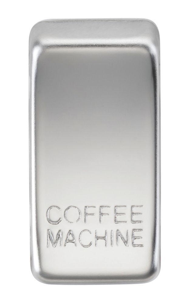 Knightsbridge 'COFFEE MACHINE' Switch Cover Polished Chrome - Screwfix