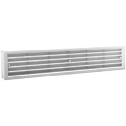Map Vent Fixed Louvre Vent White 430mm x 75mm - Screwfix